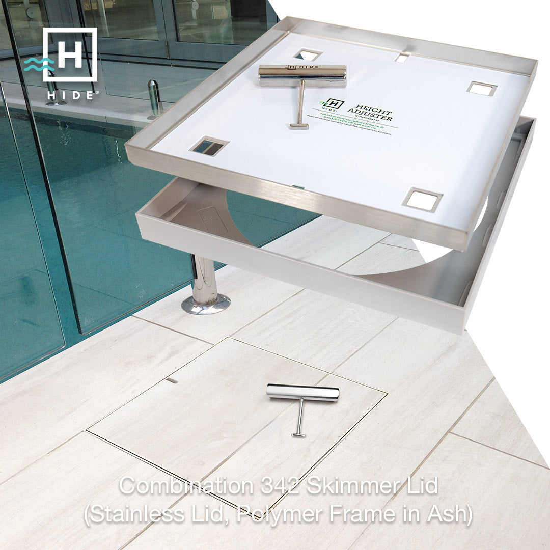 HIDE Skimmer Lid and Access Cover Kits | Stainless-Polymer Combination