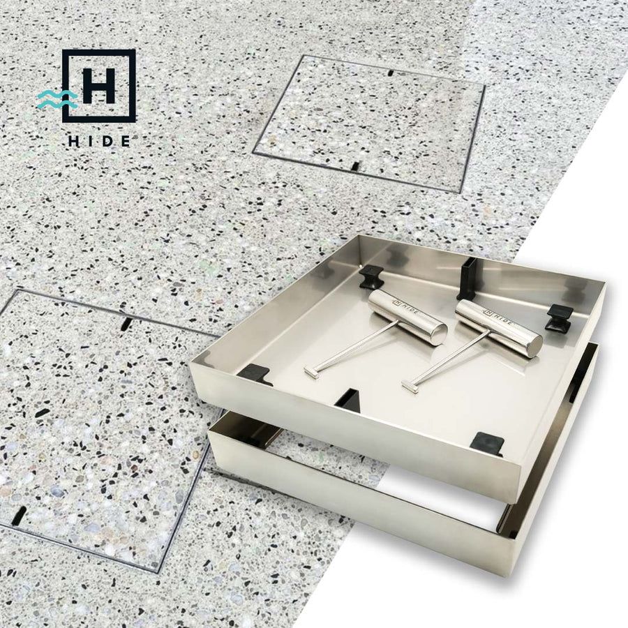 HIDE Concrete Drain Cover Kits Stainless Steel | Stone Central