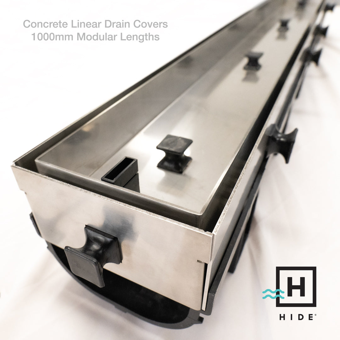 HIDE Concrete Linear Drain Cover Kits | Direct to Public