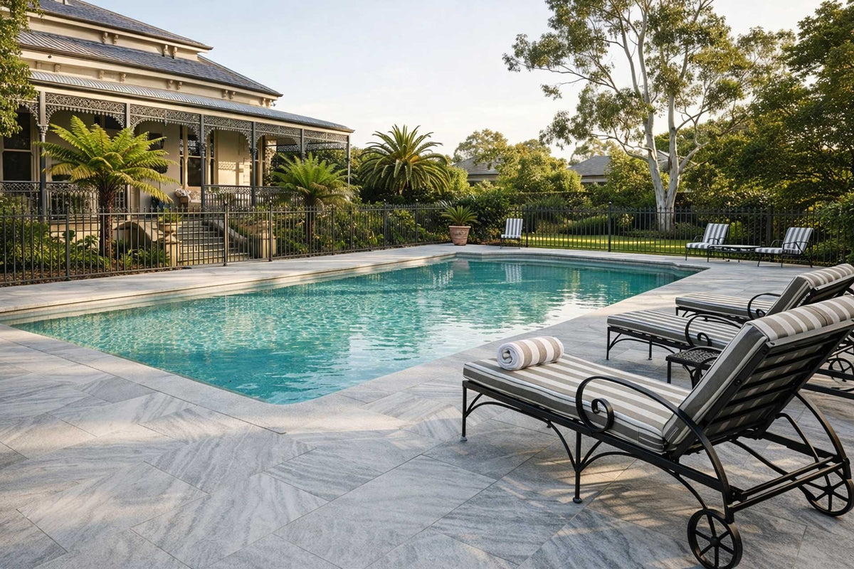 Vale Grey Dropface Coping Tiles – Modern Pool Edges Ready